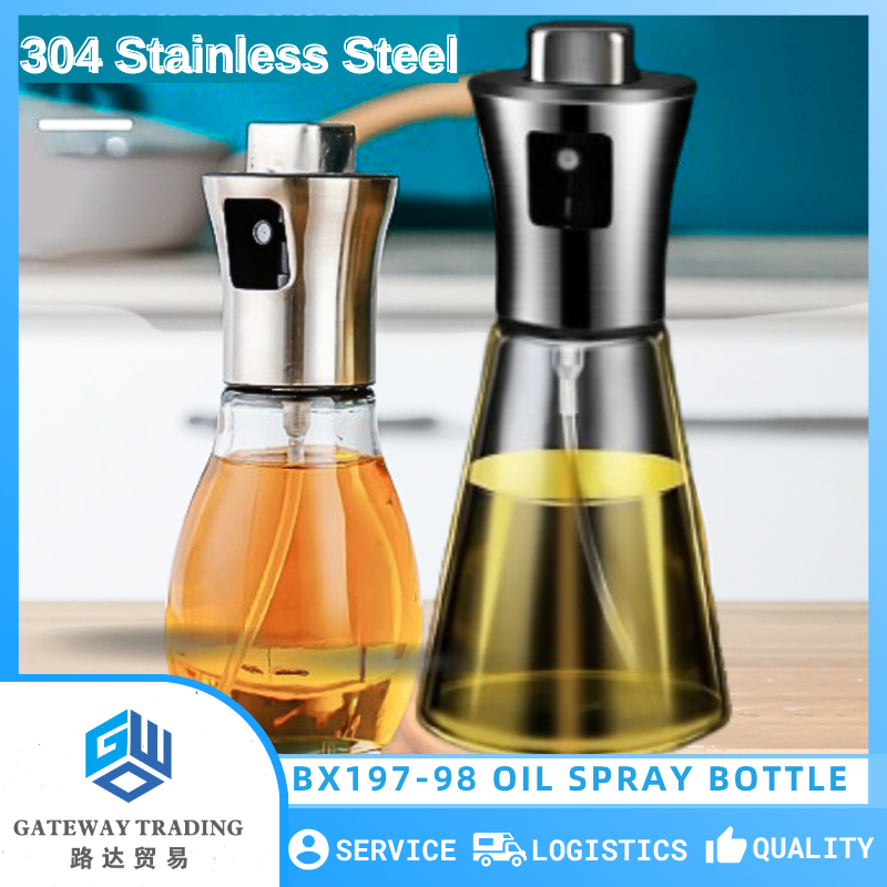 Stainless Steel Oil Spray Bottle Barbecue Spray Automized Oil Kettle ...