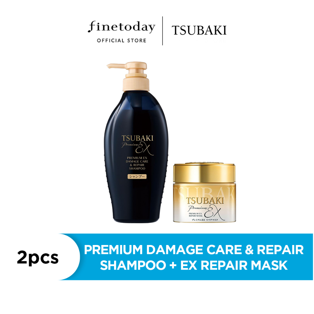 TSUBAKI Premium Damage Care & Repair Shampoo & Ex Repair Mask | Shopee Philippines