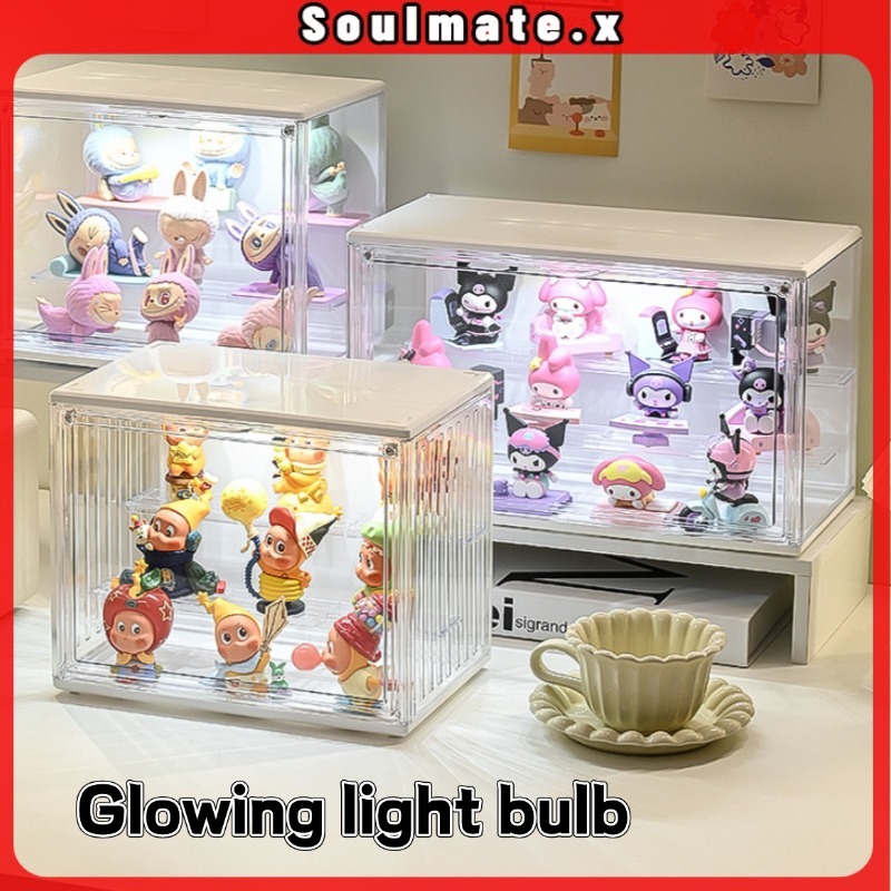 Transparent Acrylic Toy Display Case Stackable Magnetic acrylic box ...
