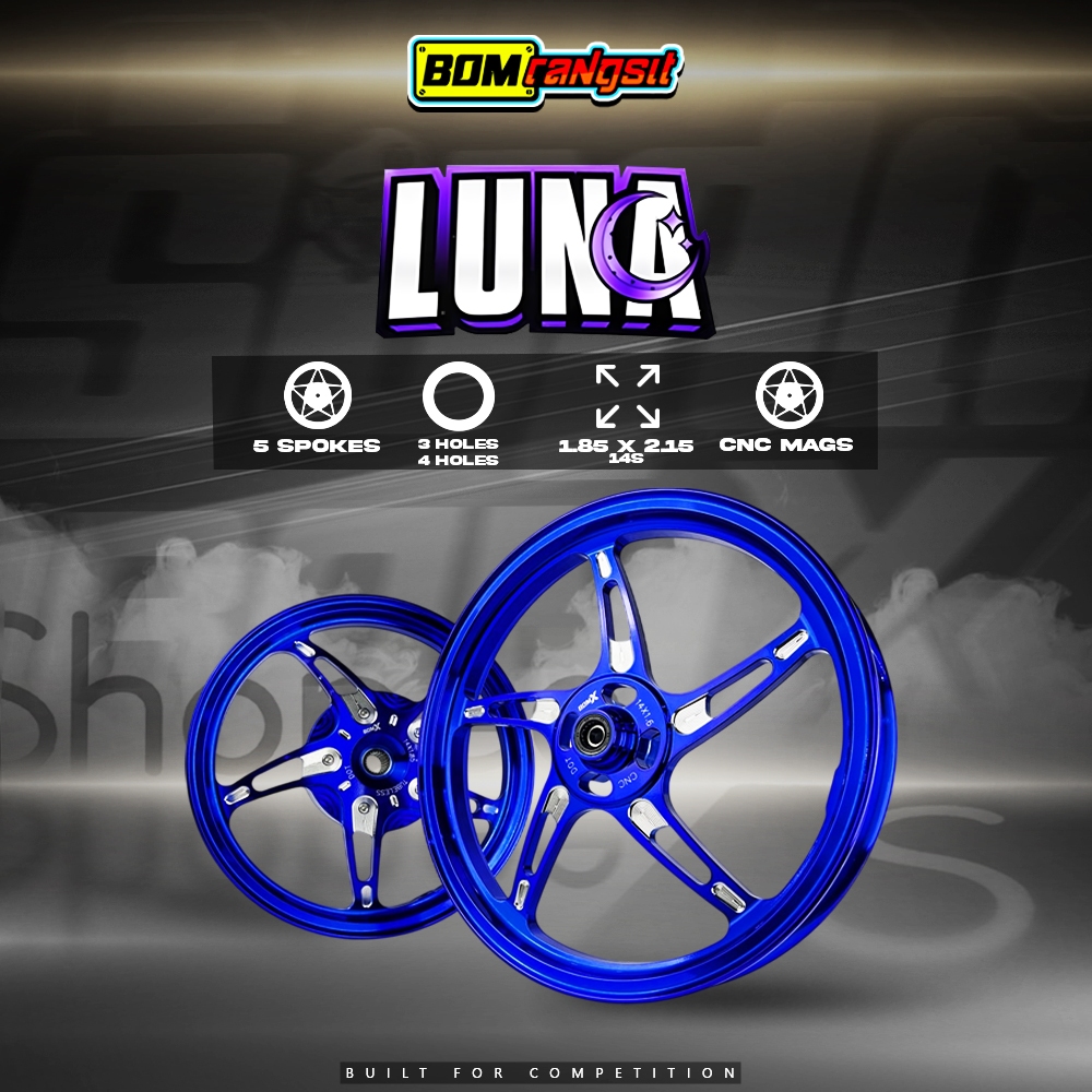 Bom Rangsit BomX Luna Mags CNC x14s 5 Spokes Motorcycle Accessories ...