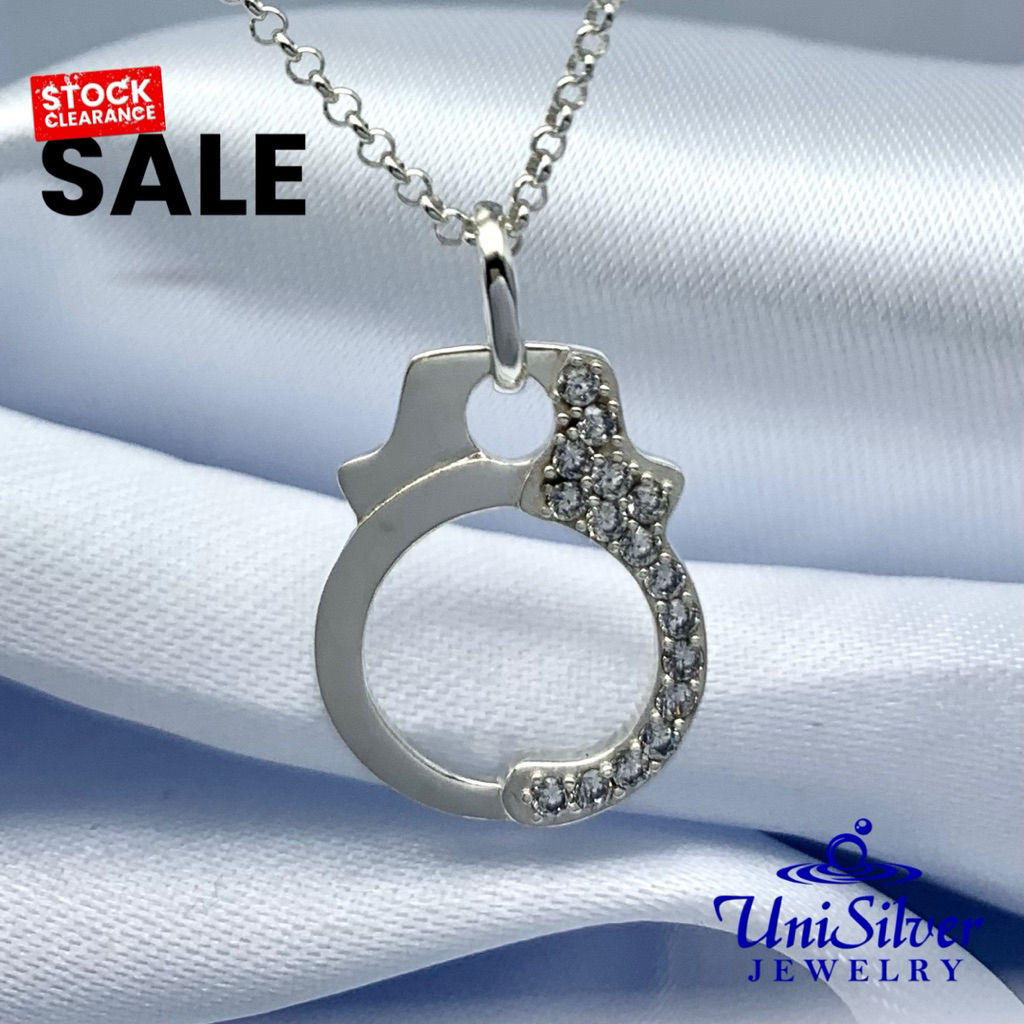 Unisilver 925 Sterling Silver Hand Cuff Design Pendant (PSM58-1001 ...
