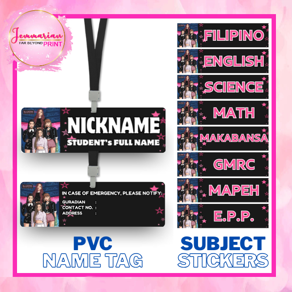 NAME TAG & SUBJECT STICKERS (blink1 design) | Shopee Philippines