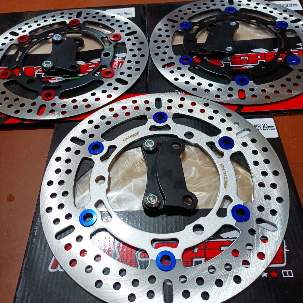 BRAKE DISC PLATE 260MM with bracket (FRONT ONLY) MAX SPEED FOR NMAX/AEROX/ADV160 CBS/PCX160CBS ...