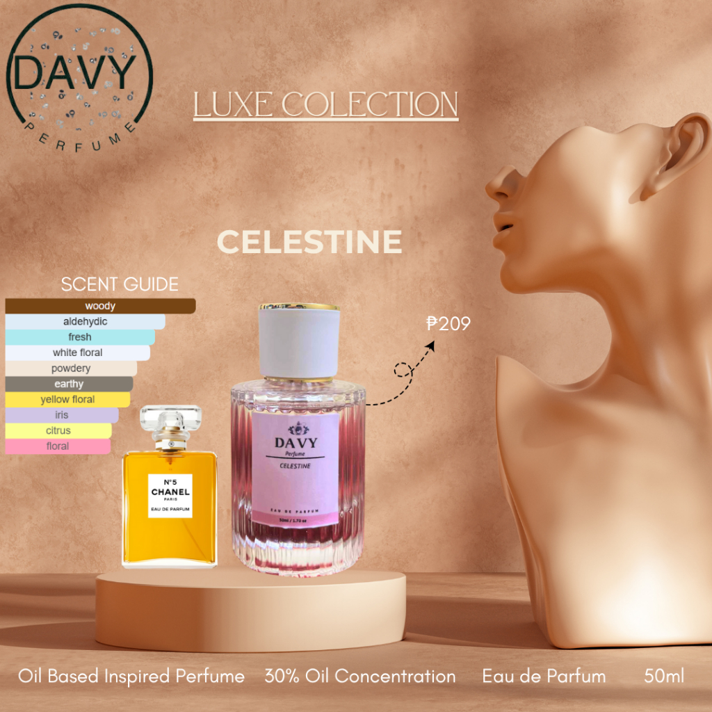 Davy Perfume l CELESTINE l Women's Luxe Collection l 50ml l Oil Based | Shopee Philippines