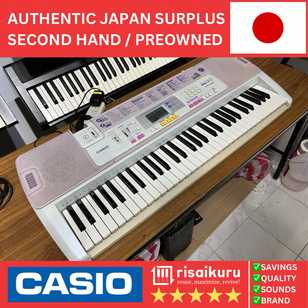 CASI0 LK-103 Piano Keyboard Organ 61 Keys with Key Lighting and Sustain ...