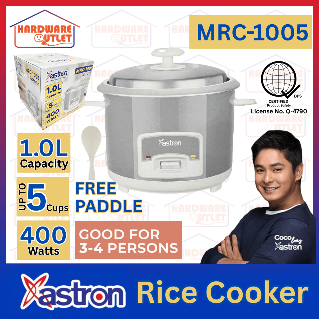 Astron Rice Cooker 1.0 L 400 Watts MRC-1005 | Shopee Philippines