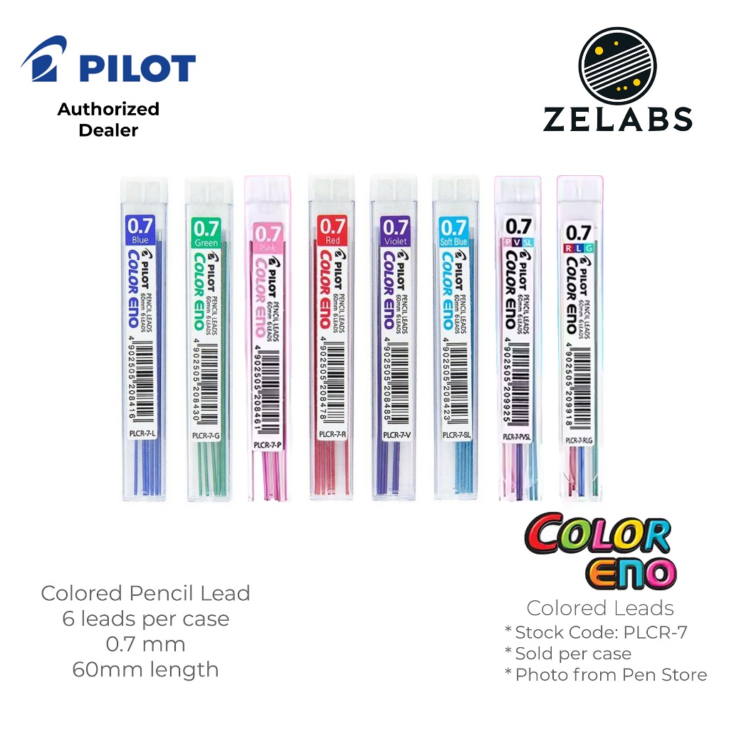 Pilot Color Eno Lead Mechanical Pencil Refill - PLCR-7 - 0.7mm | Shopee ...