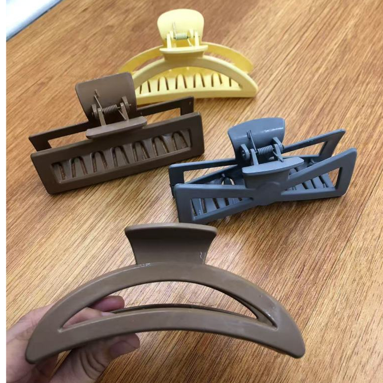 12.5cm Korean super large hair clamp milk tea series rectangle matte ...