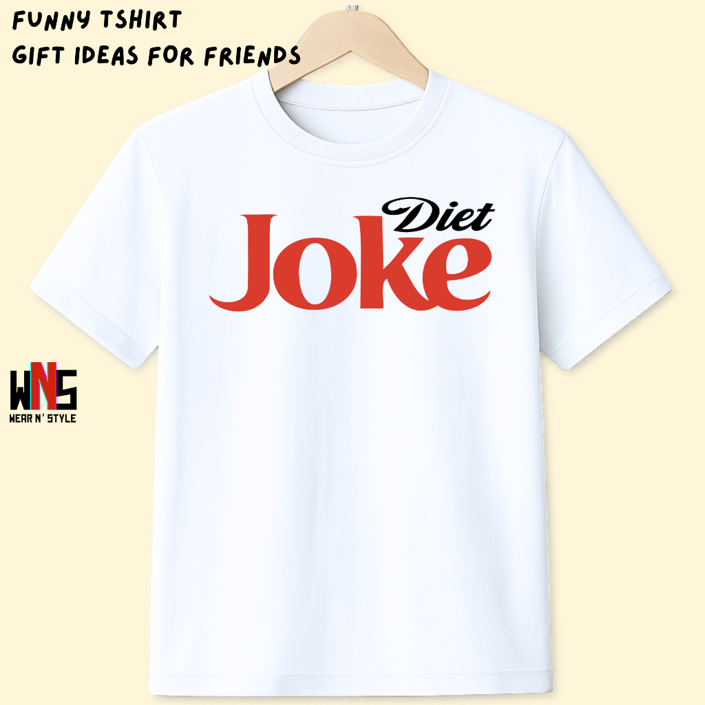 Diet Joke Spoof White T-Shirt for Men and Women Funny Graphic Tee ...