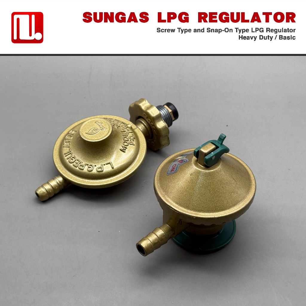 Sungas Gasul Screw Type LPG Regulator / Snap On Type LPG Regulator ...