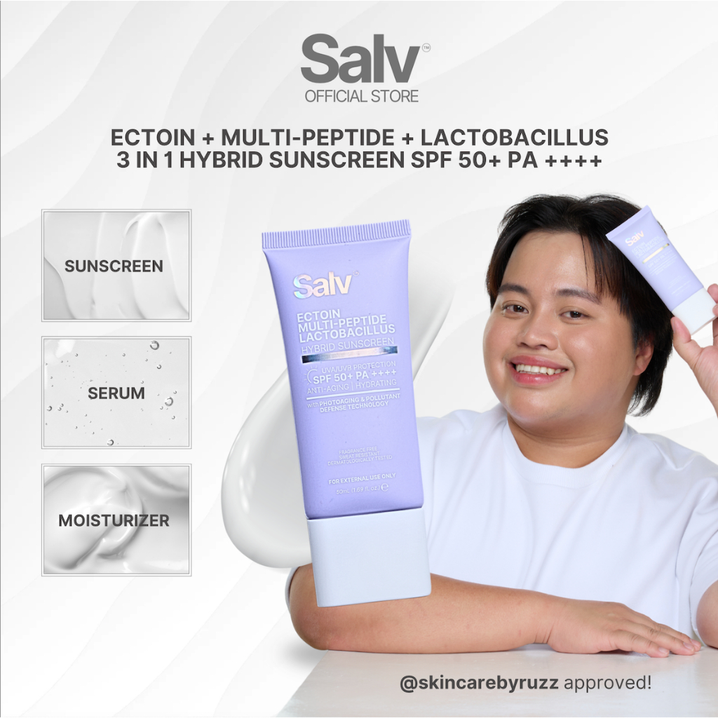 Salv Ectoin + Multi-Peptide + Lactobacillus 3 in 1 Hybrid Sunscreen SPF ...