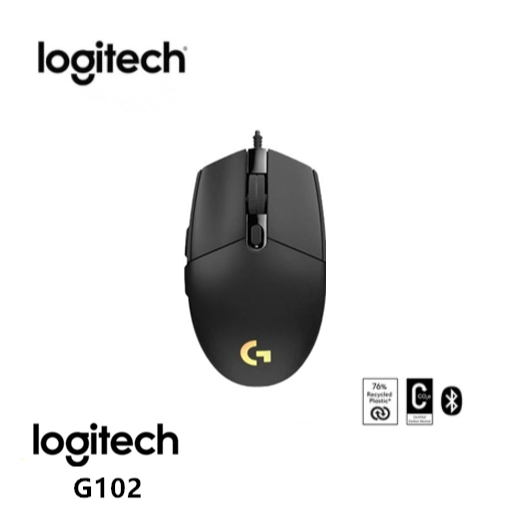 Logitech Gaming Mouse G102 LIGHTSYNC Wired 8,000 DPI Customizable RGB Lighting 6 Programmable ...