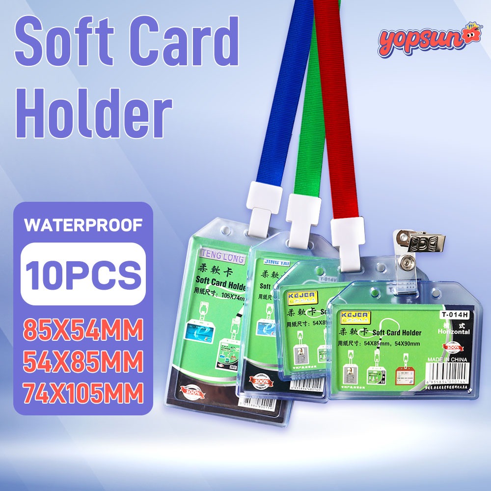 10pcs/pack Vertical/Horizontal T-014 ID case Size 54×90mm Soft Card ...