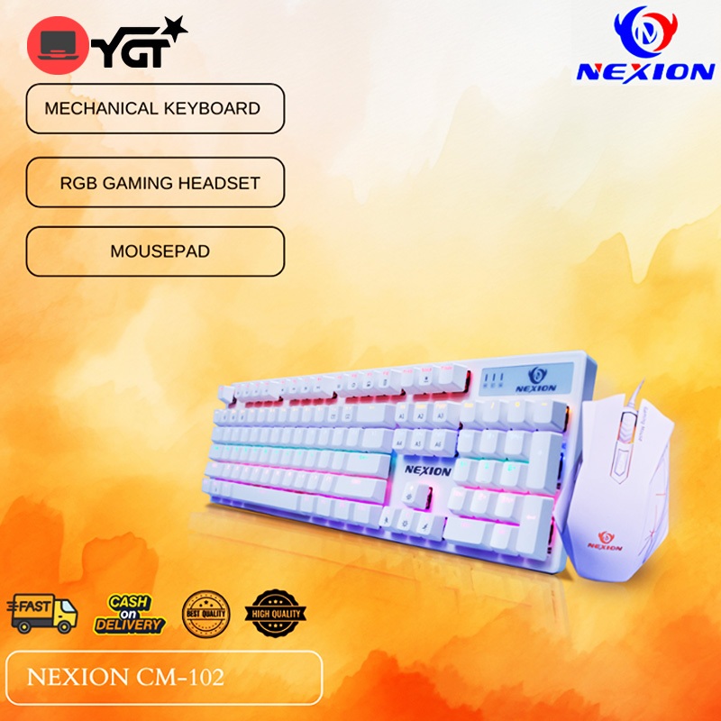 Nexion CM-102 Wired Mechanical Keyboard Mouse Combo LED Backlight ...