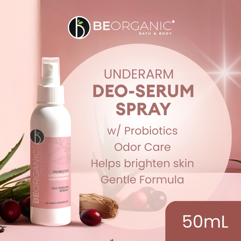 Be Organic Underarm Deo Serum Spray 50ml | Brightening, Natural ...