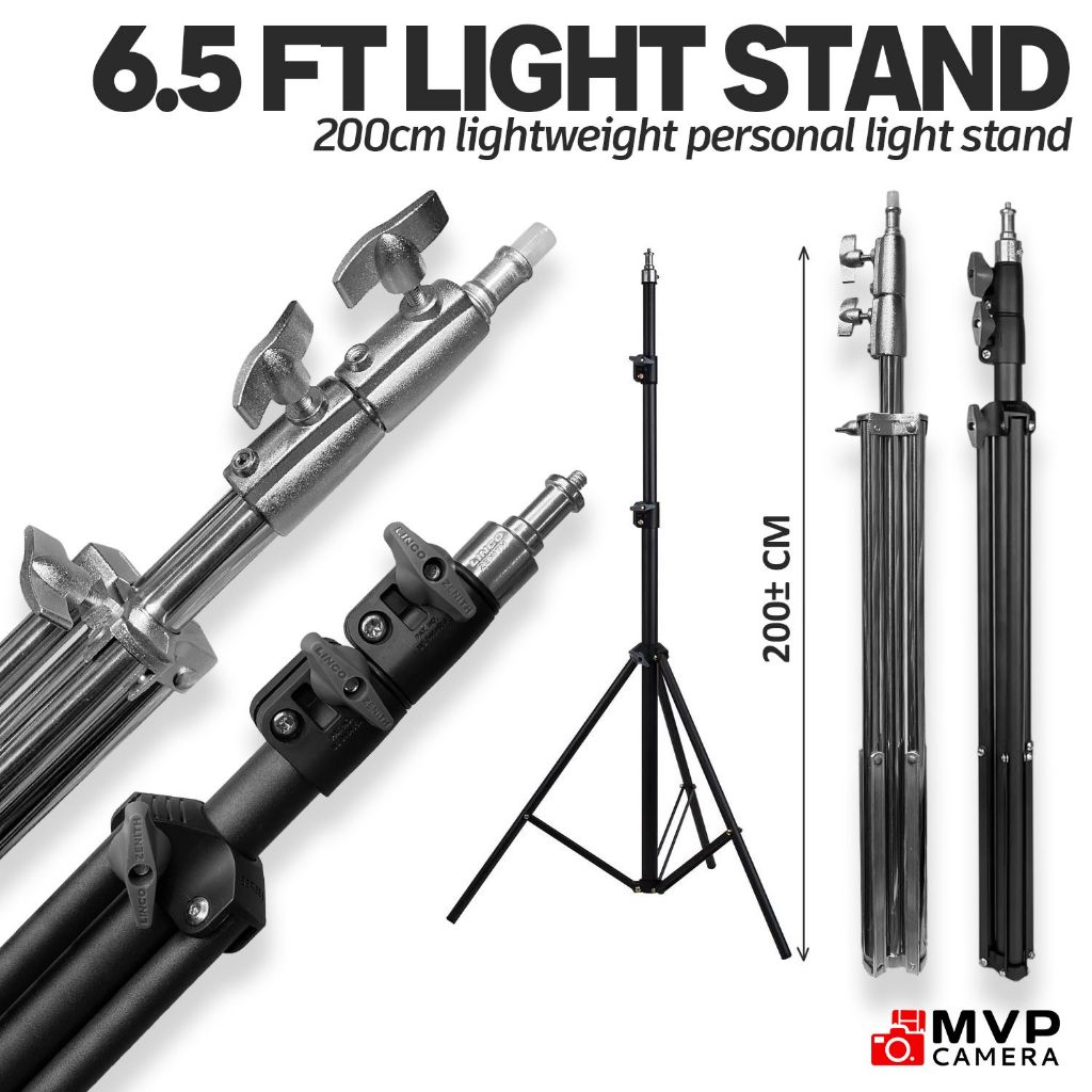 Studio Light Stand 6.5 Ft 2M 200cm 78 inches Stainless Steel ...
