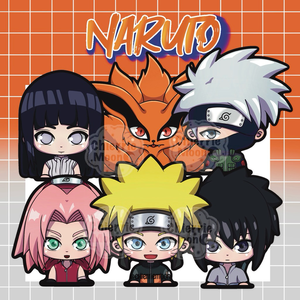 Naruto Shippuden Waterproof Vinyl Stickers kurama hinata sakura sasuke ...