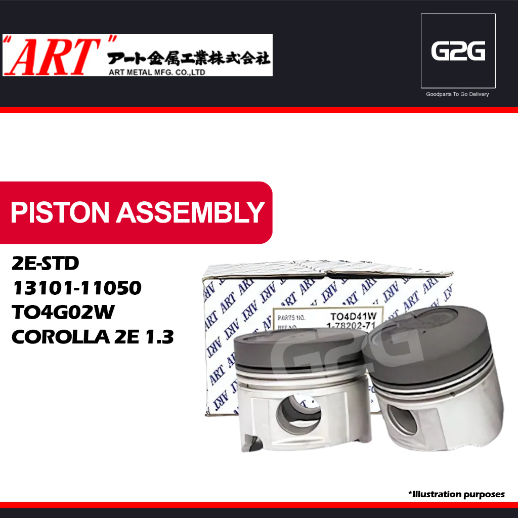 PISTON ASSEMBLY ART TO4G02W FOR COROLLA 2E 1.3 | Shopee Philippines