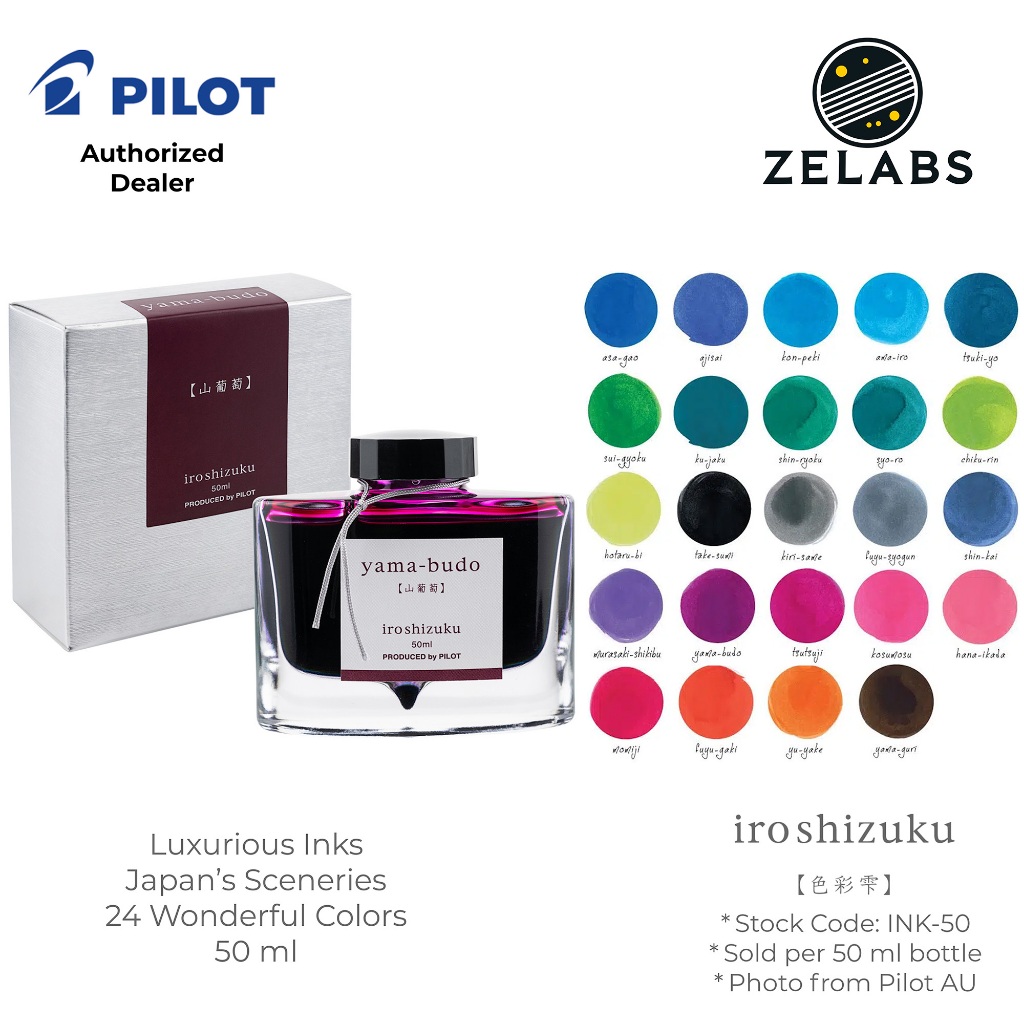Pilot Iroshizuku Fountain Pen Ink Bottle (50 ml) - INK-50 | Shopee ...