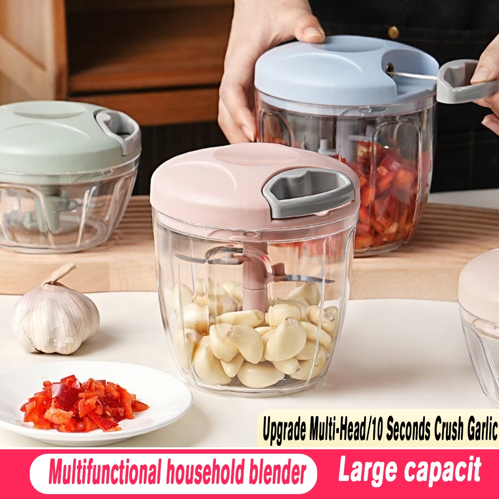 Manual Chopper Manual Rope Food Processor with Masher Garlic Chopped ...