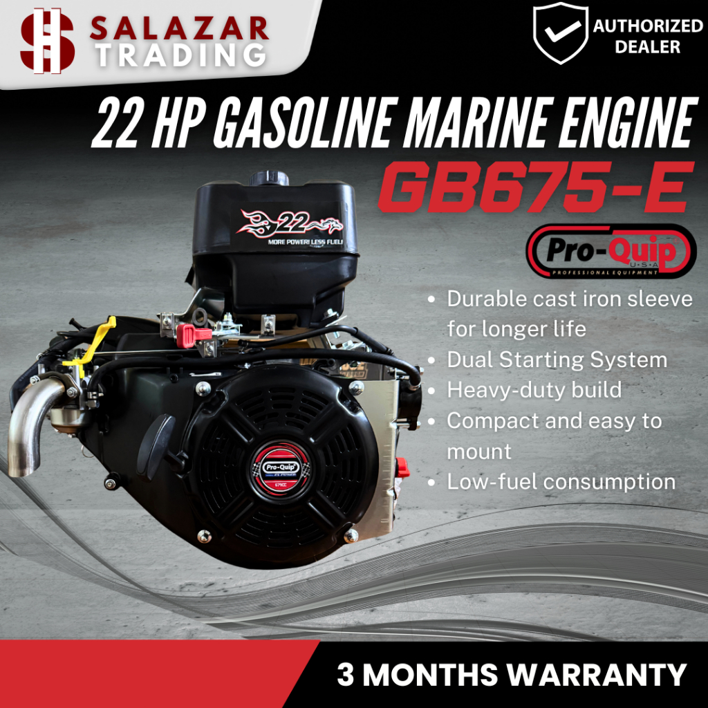 PROQUIP 22 HP GASOLINE MARINE ENGINE (GB675E) | Shopee Philippines