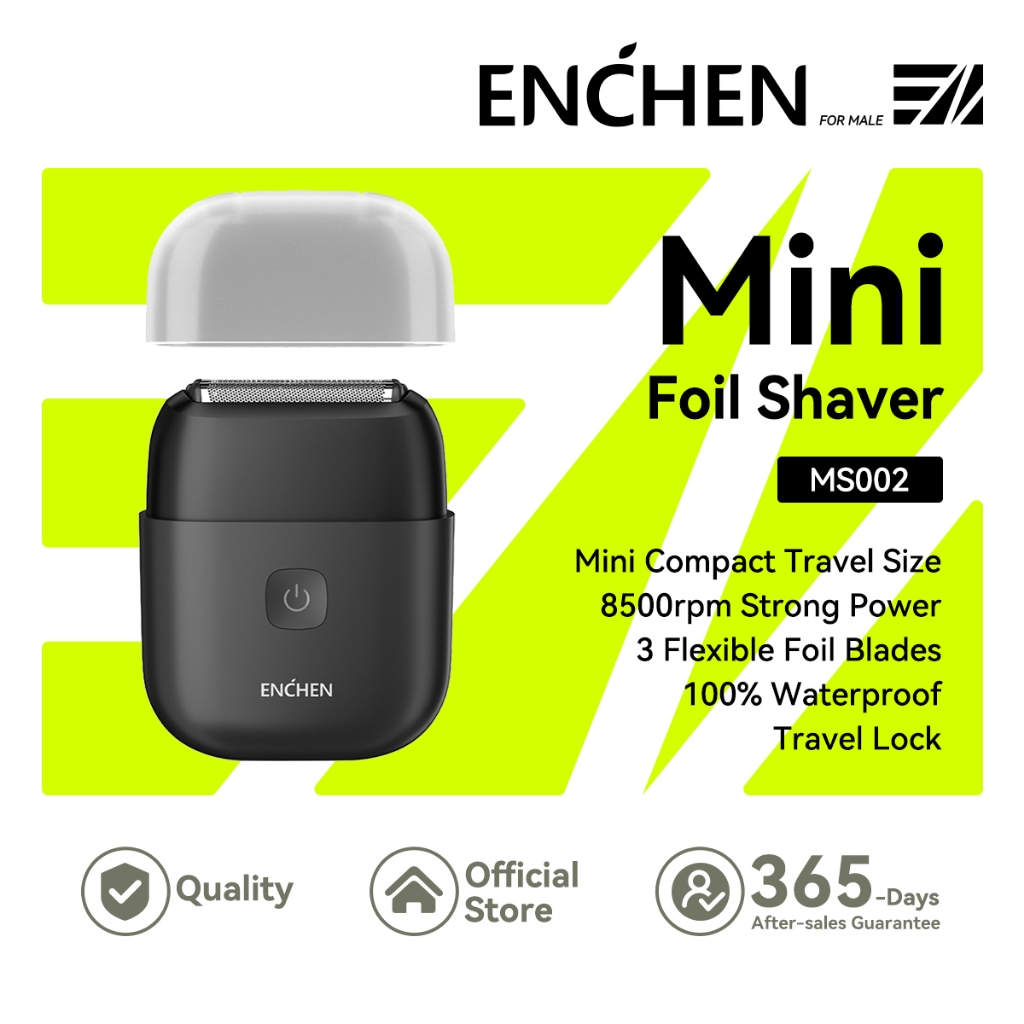 ENCHEN Mini Foil Shaver MS002 Compact Electric Razor With 3 Flexible ...