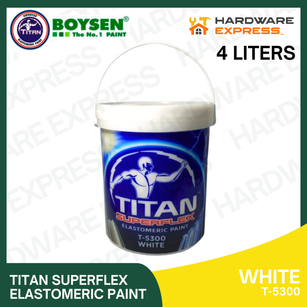 Titan Superflex T-5300 Elastomeric Paint White 4L | Shopee Philippines