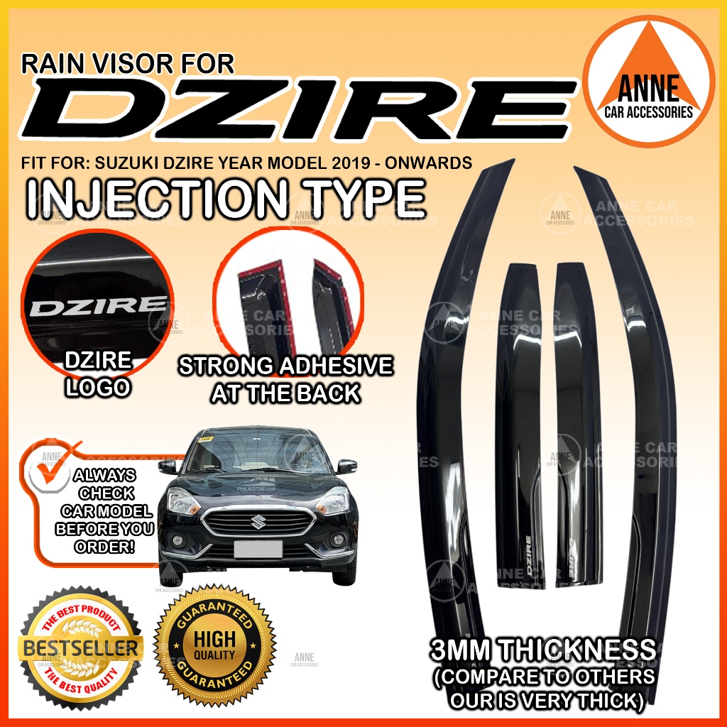 Rain Visor Suzuki Dzire 2019 2020 2021 2022 2023 2024 2025 Rain Guard ...