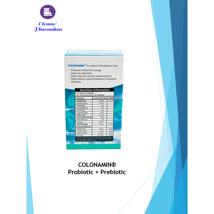 COLONAMIN Probiotic + Prebiotic Capsules 30s | Shopee Philippines