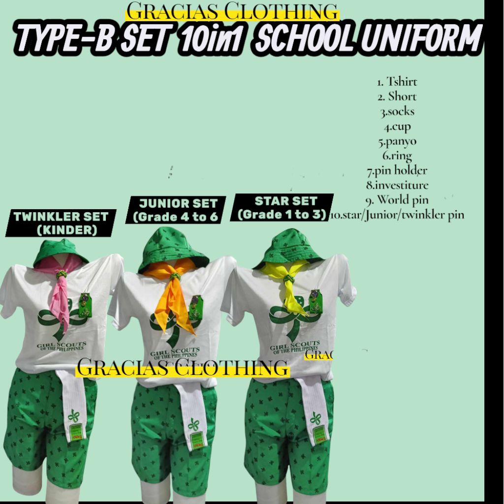 TWINKLER SET 10 IN 1/JUNIOR SET / SENIOR SET / TYPE B SCHOOL UNIFORM ...