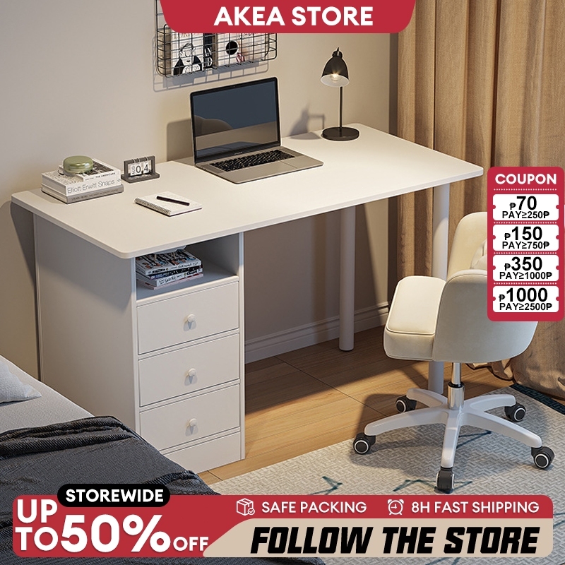【Ship Today】Study Desk Table With Drawer Office Desk Table Writing Desk ...
