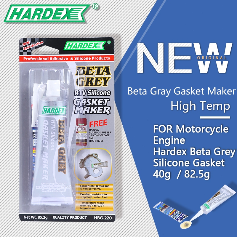 Hardex Beta Gray Gasket Maker 82.5g 40g High Temp Motorcycle Engine ...