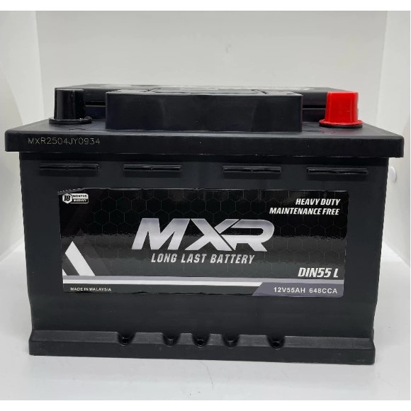 MXR Automotive Battery | Maintenance-Free | DIN55L – 12V 55Ah / 648CCA ...