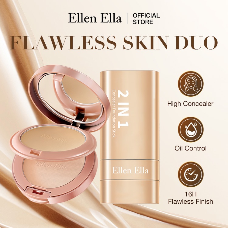 【COD】Ellen Ella Makeup Set Concealer and Foundation Stick 21g Pressed ...