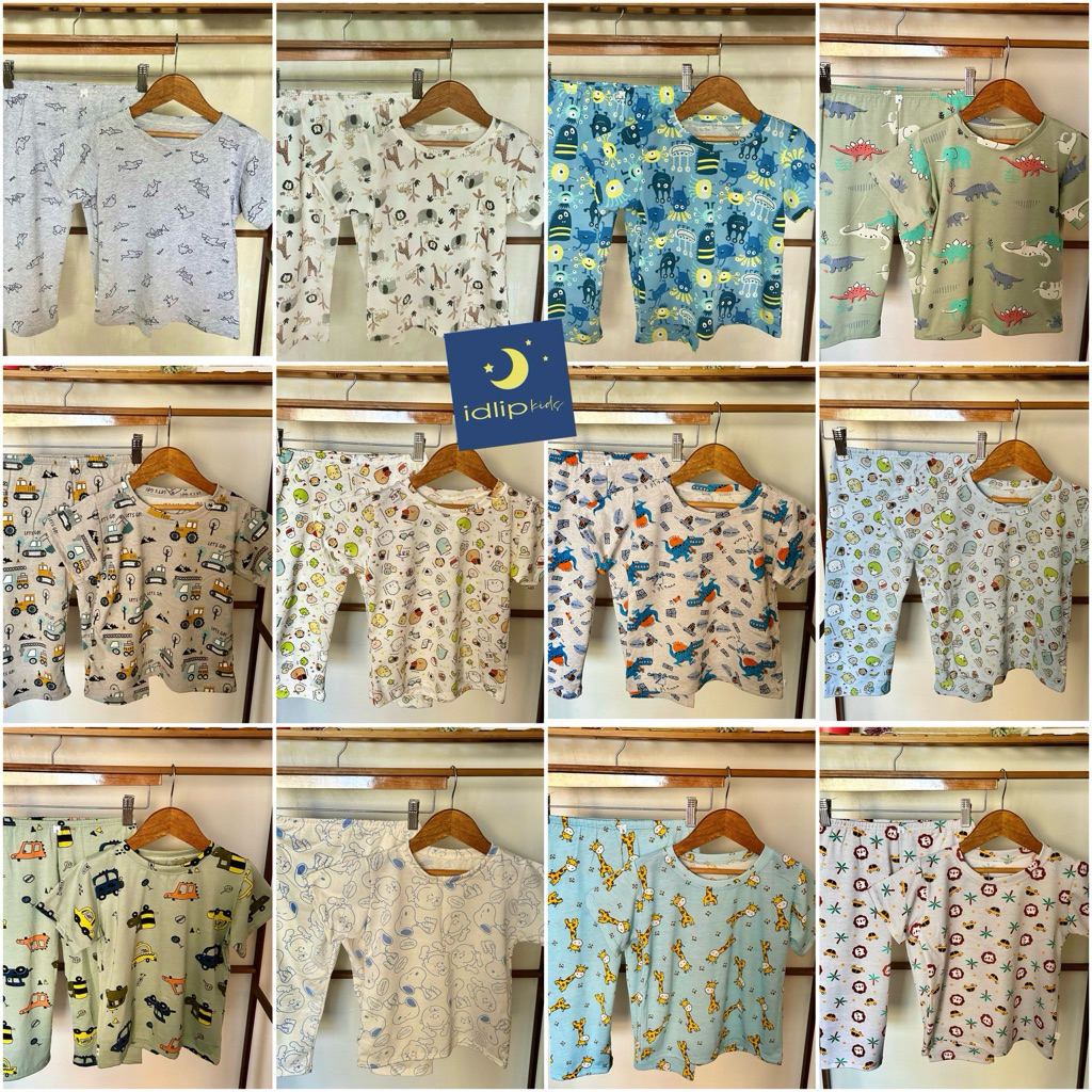 Idlip kids BOYS(1-10yo) Printed Cotton Pajamas Terno Set - Presko ...