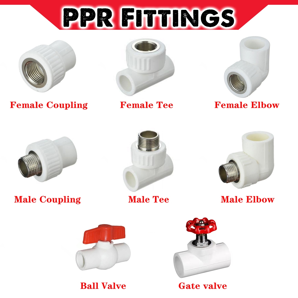 High Quality PPR Fittings | Male/Female/Elbow/Coupling/Tee/Gate Valve ...