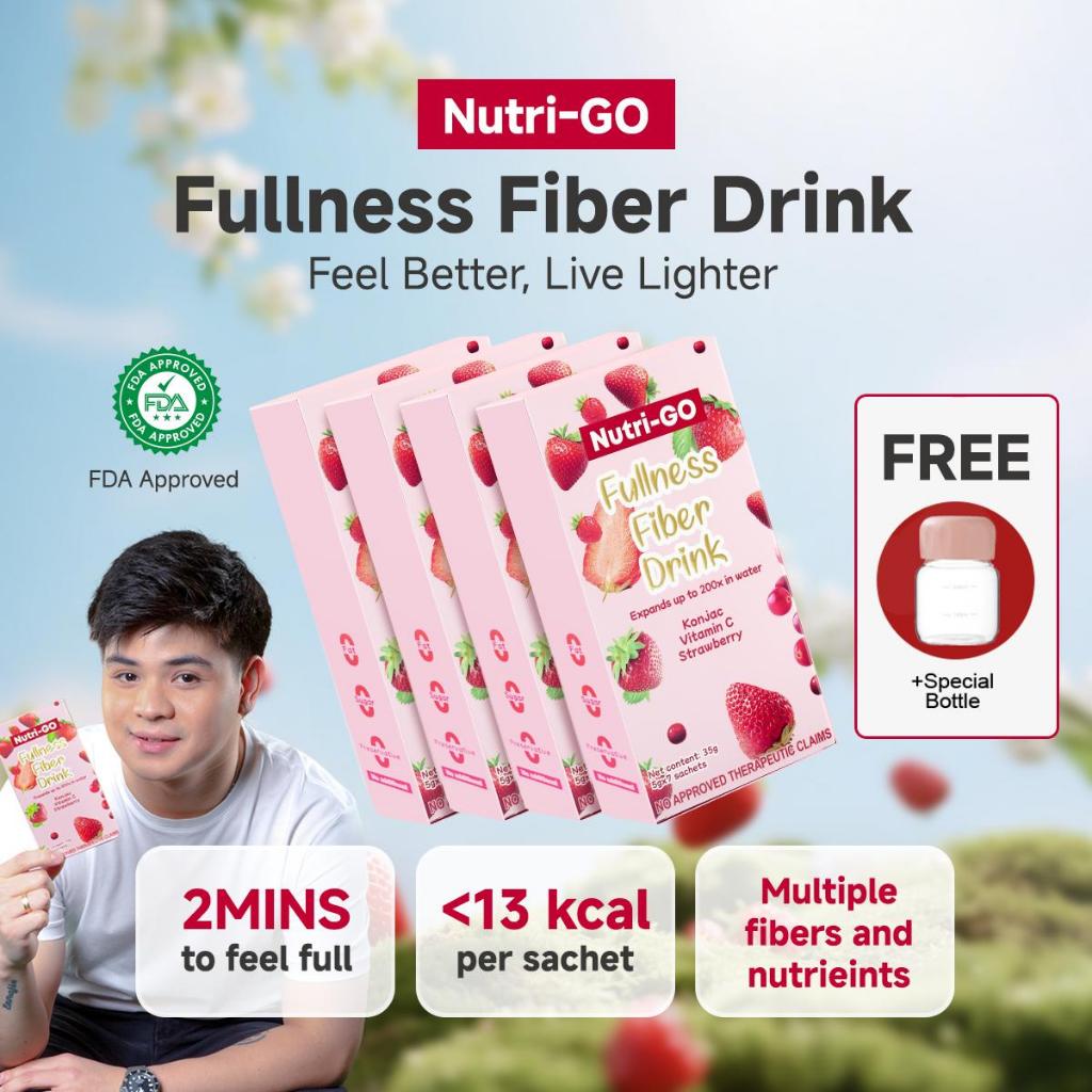 Nutri-GO Fullness Fiber Drink 【 Balance Monthly Package 4 BOXES 】| Pre ...