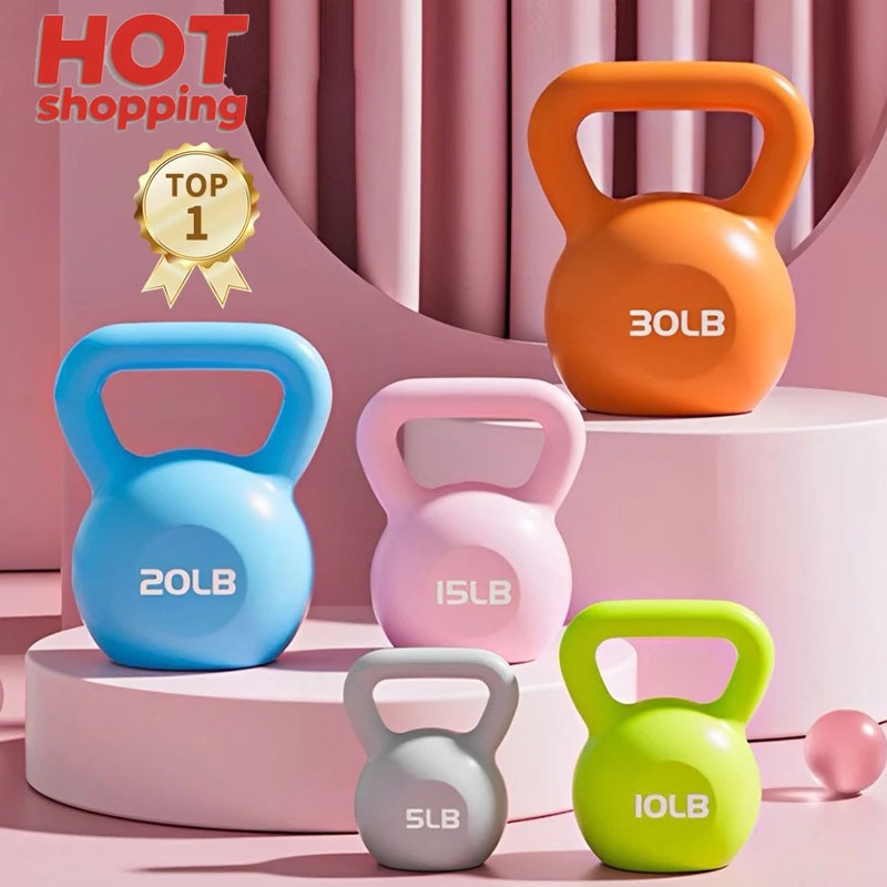 Kettlebell Dumbbell Set PVC Kettle Bell 2/3/4/5/6/8KG training Shaping ...