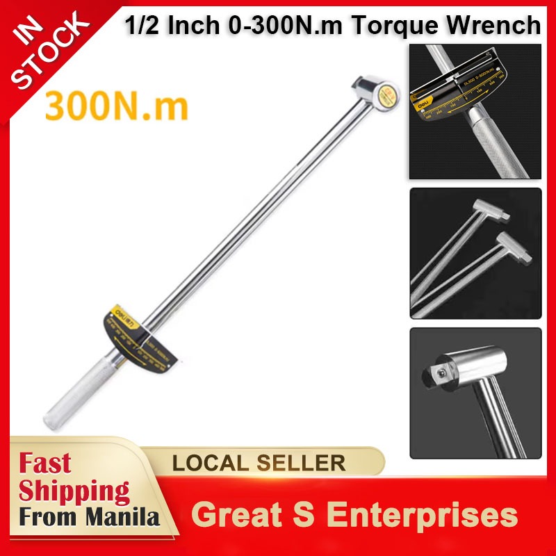 GSE Pointer Torque Wrench Tool - 1/2 Inch Torque Wrench 300N.m Dial ...