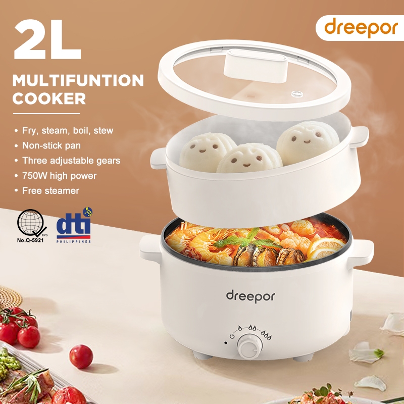 Dreepor Multifunctional Electric Cooker Free Steamer Rice Cooker Small ...