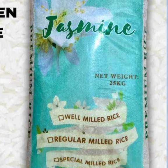 5 kg Jasmine Green Local Milled White Rice, (Repacked in white sack ...