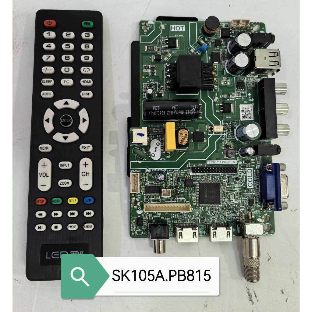 BASIC LED TV MAINBOARD/PCB/MODULE WITH REMOTE | Shopee Philippines