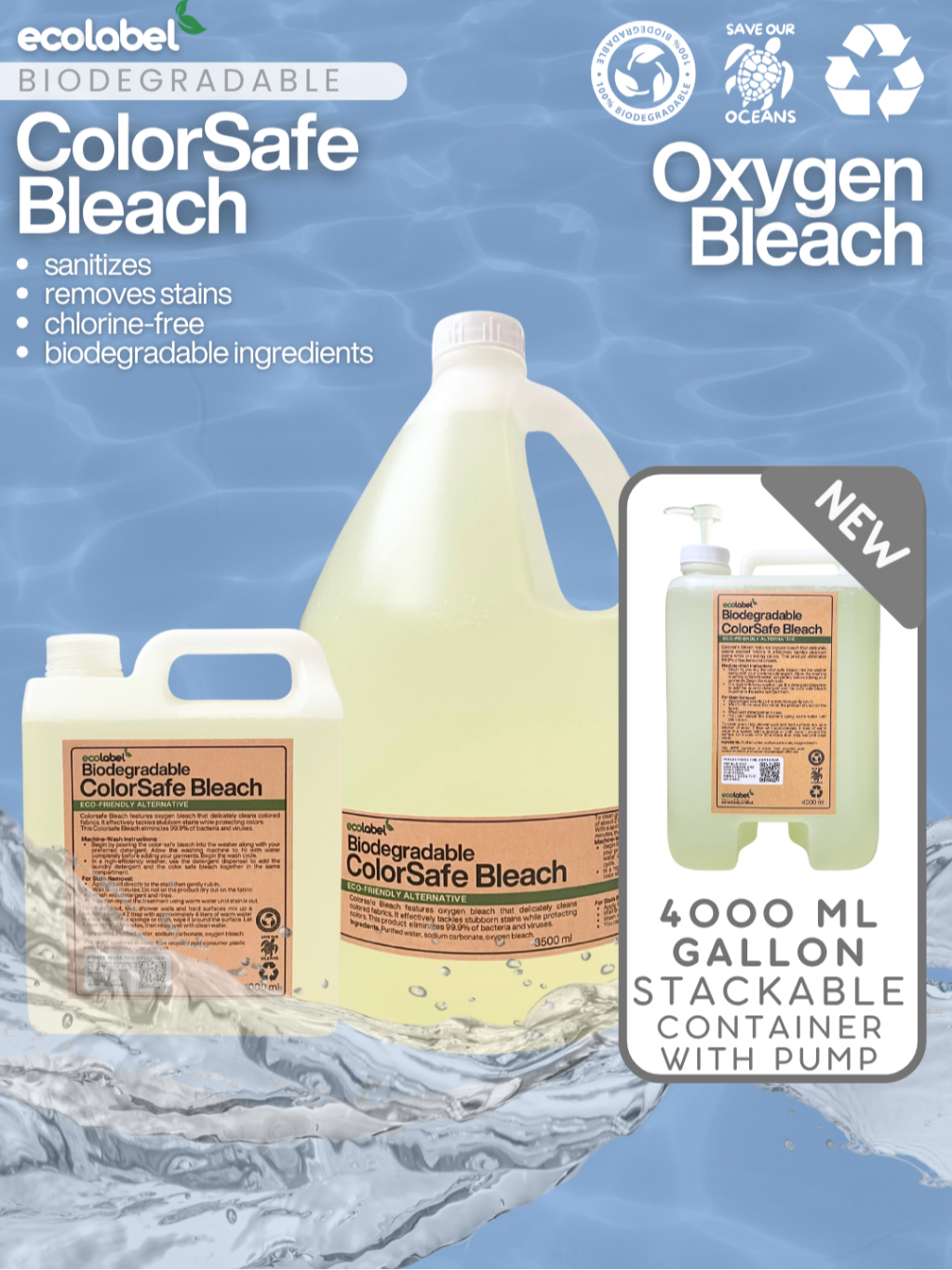 Eco-friendly Biodegradable ColorSafe Liquid Bleach Color Safe for ...