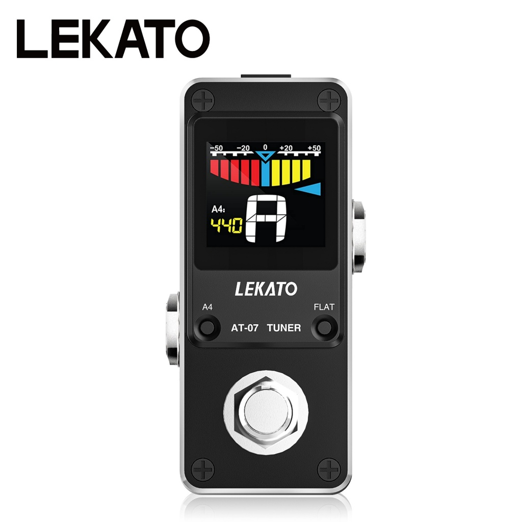 LEKATO Bass Guitar Tuner Pedal Tuning Pegs Guitar Effects LED Display ...