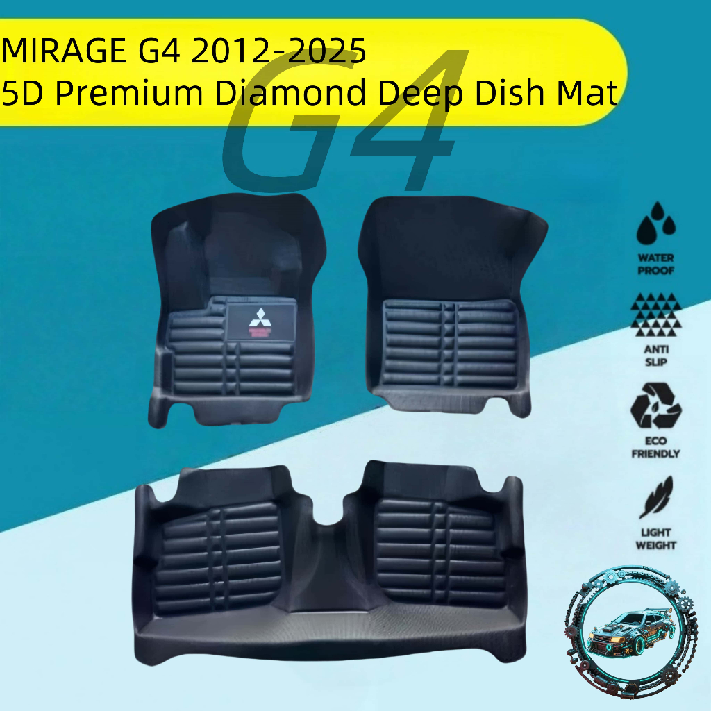 Mitsubishi Mirage G4 2012-2025/Mirage HB 2012-2024 Diamond Deep Dish ...