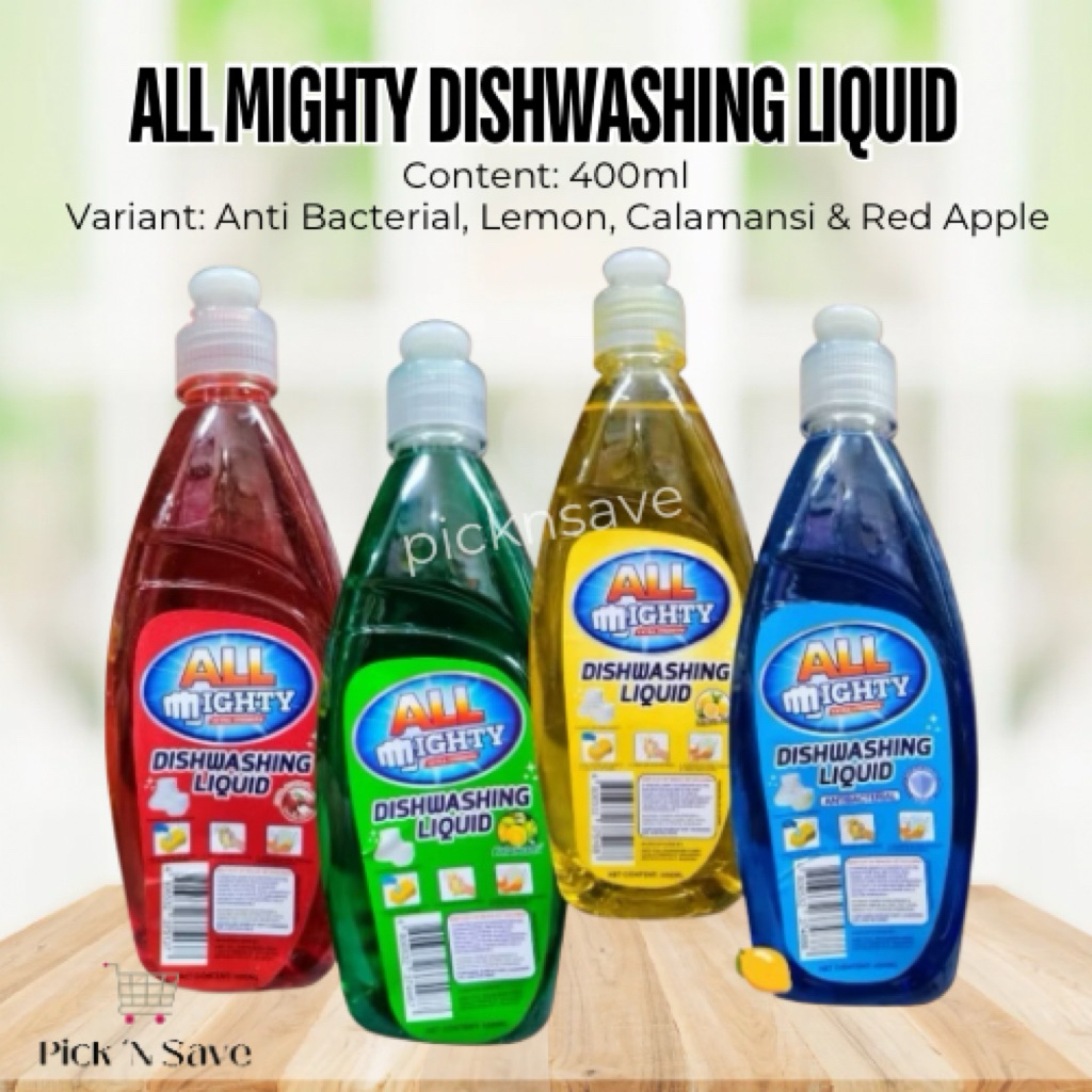 ORIGINAL All Mighty Dishwashing Liquid 400ml per bottle | Shopee ...