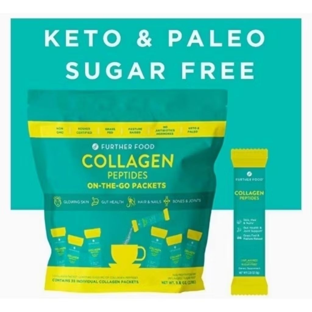 Collagen Peptides 8000mg per packet On-The-Go Packets. UnflavoredSugar ...