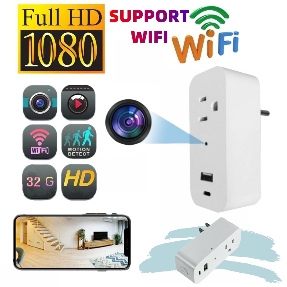 Charger Full HD 1080P Wireless Hidden Cameras-Video Recording -Mini USB ...