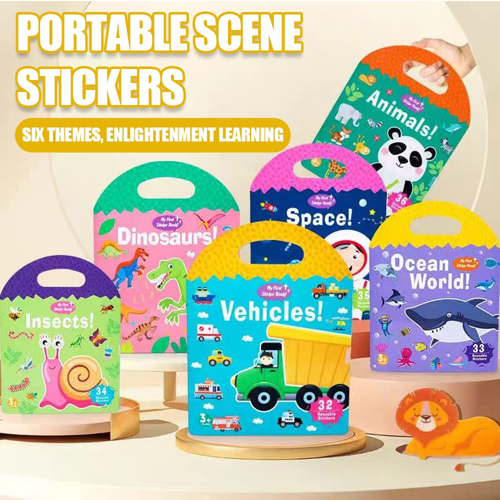Children Quiet Book Sticker Book Reusable Early Childhood Education ...
