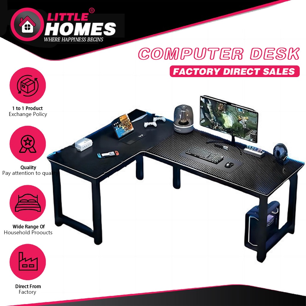 new L shaped computer desk Home computer desk bookcase combination game ...